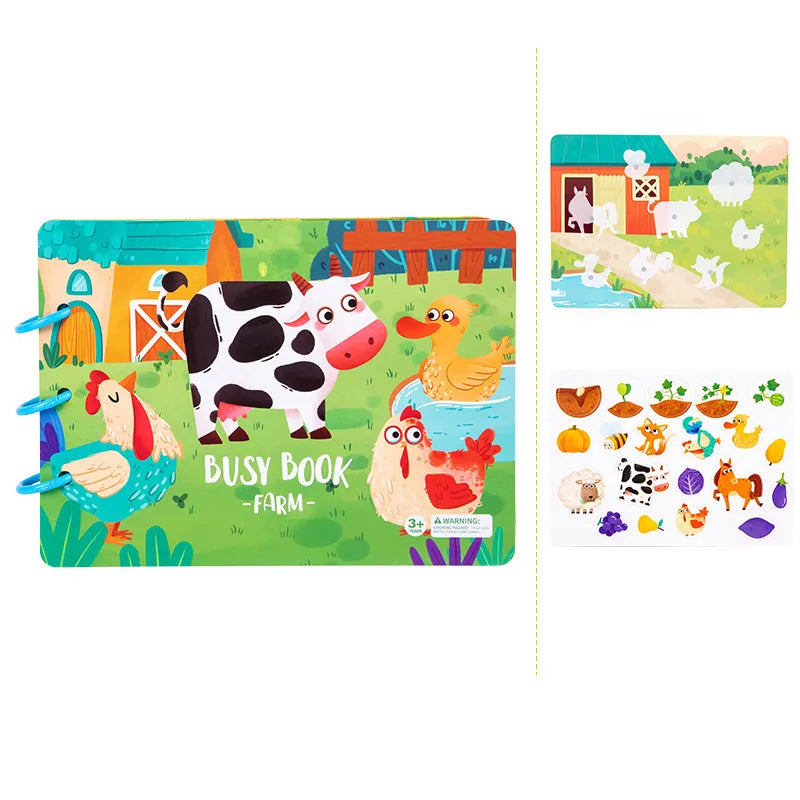 Montessori Sticker Quiet Book - Educational Toy – Castle Kids Store