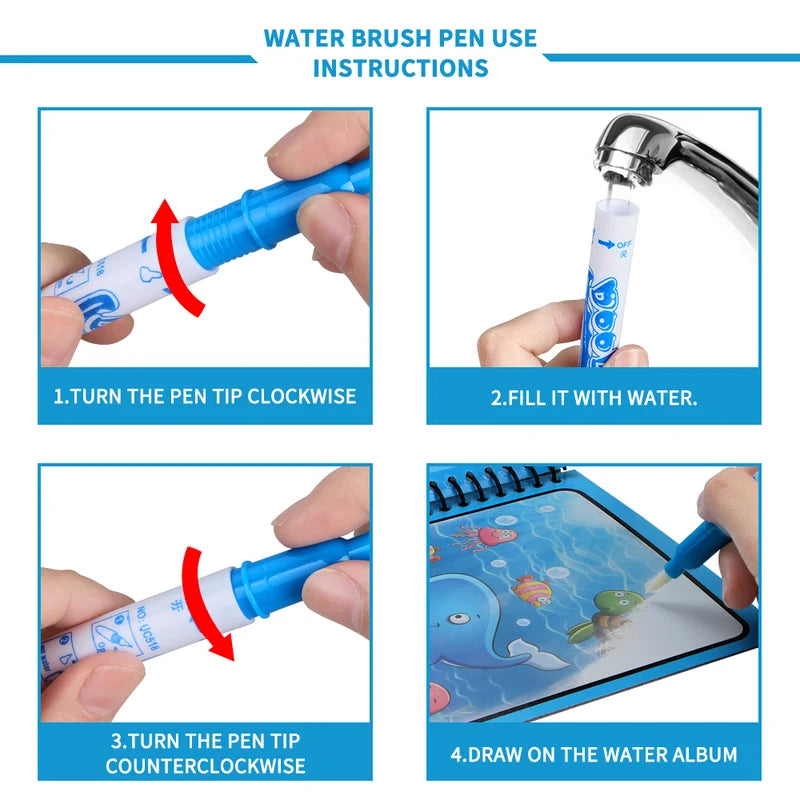Magic Water Drawing Book Kids – Castle Kids Store